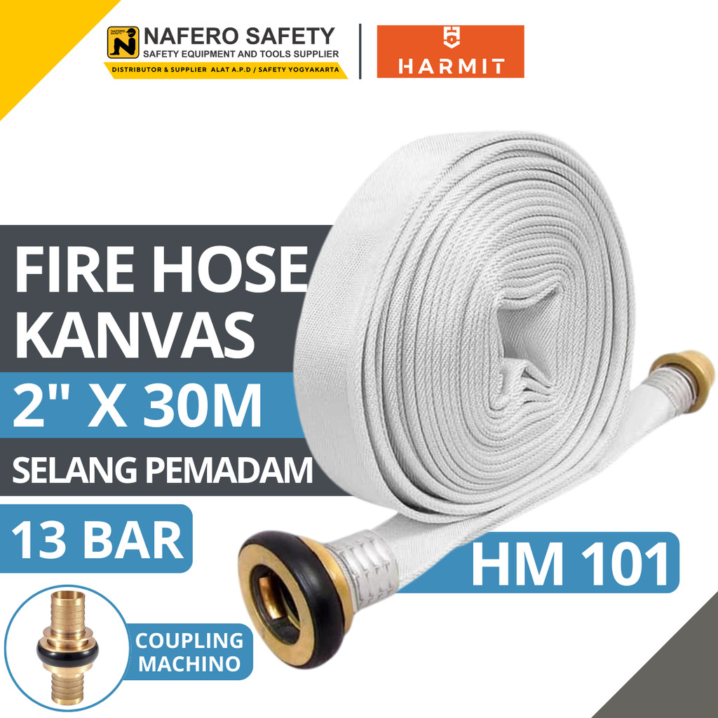 Jual Selang Hydrant Pemadam Fire Hose Kanvas 13BAR 2" inch x 30 Meter ...