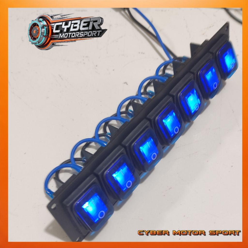 Jual Switch panel mobil 12v 24 volt 7 saklar tombol lampu mobil offroad ...