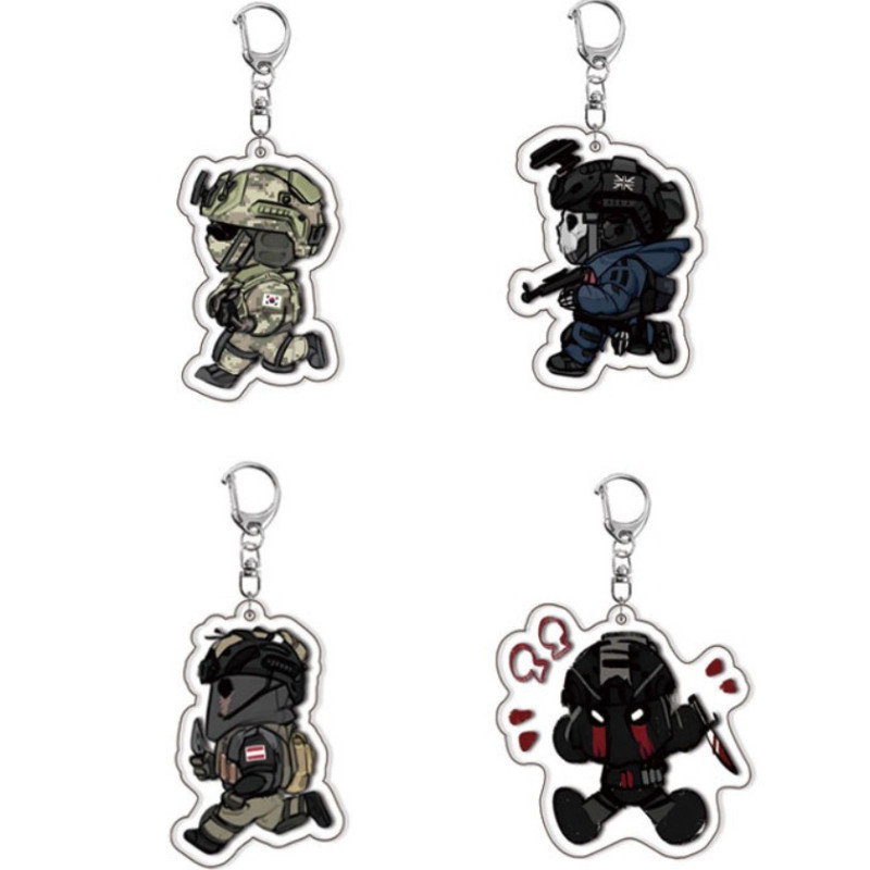 Jual Hot Military Game Ghost Chibis Keychains for Accessories Cod ...