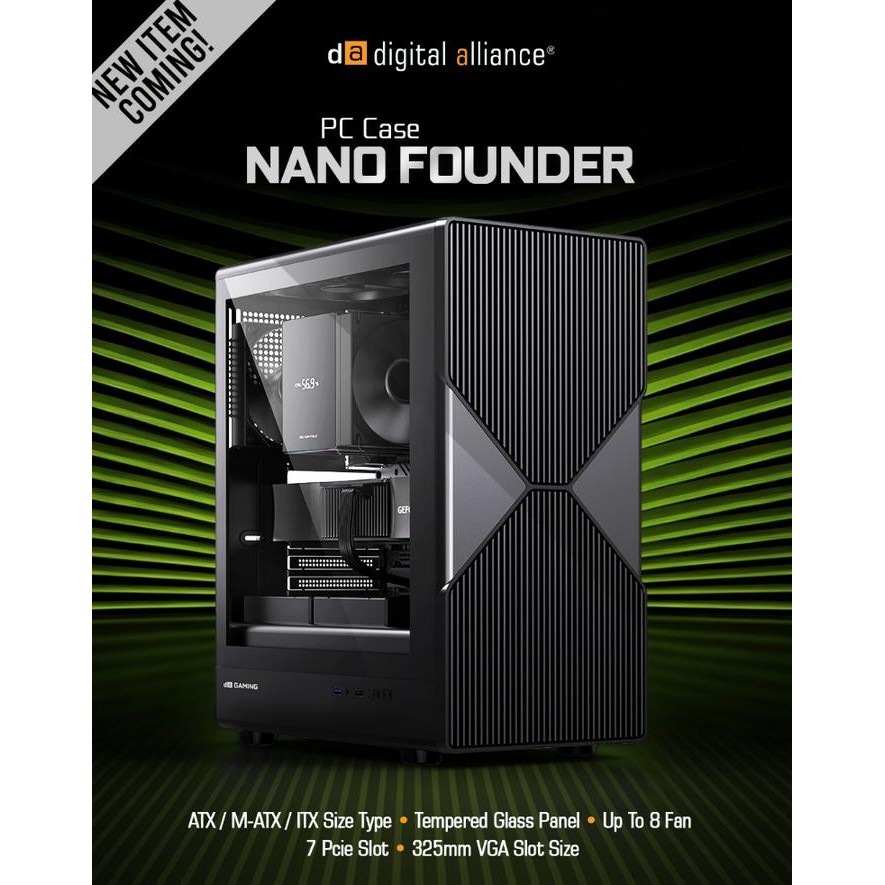 Jual Digital alliance DA Nano Founder Edition ATX M-ATX Case PC | Black ...