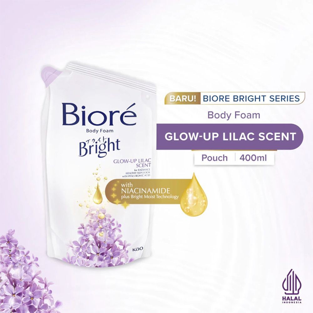 Jual KAO BIORE BODY FOAM REFILL BRIGHT LILAC 400mL | Shopee Indonesia