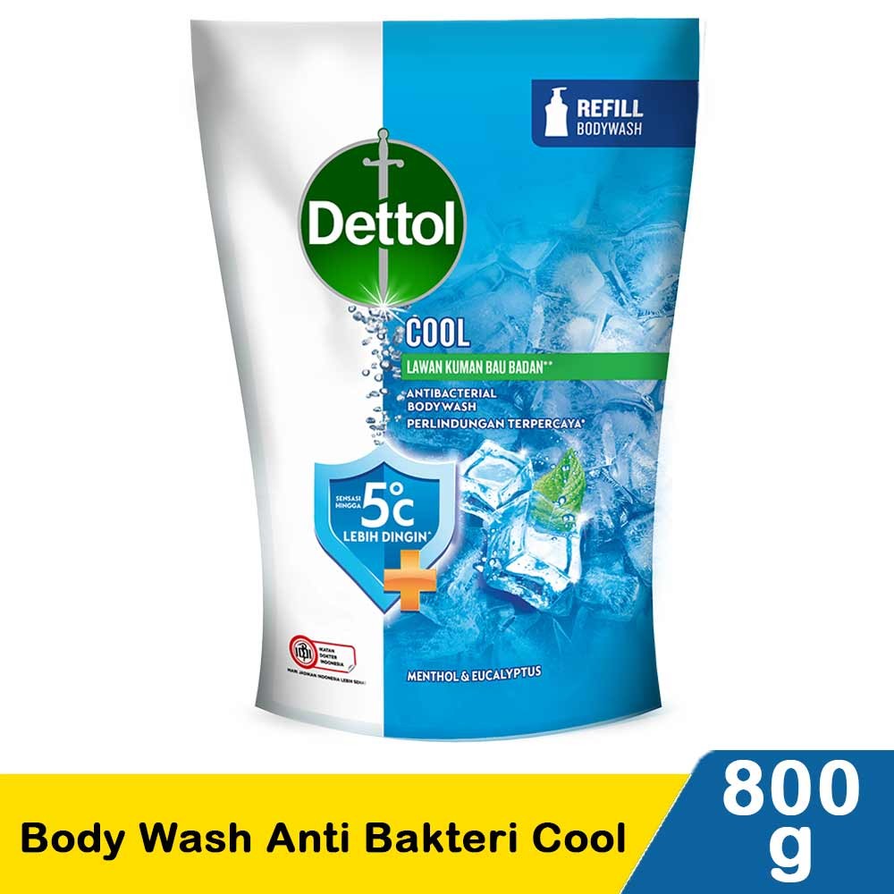 Jual DETTOL BODY WASH ANTI BAKTERI COOL 800/720g | Shopee Indonesia