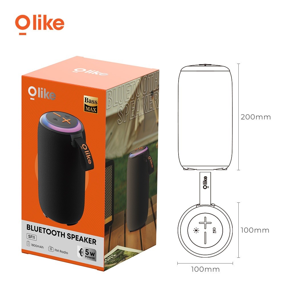 Jual OLIKE Speaker Bluetooth SF11 with LED Light HD Audio Super Bass ...