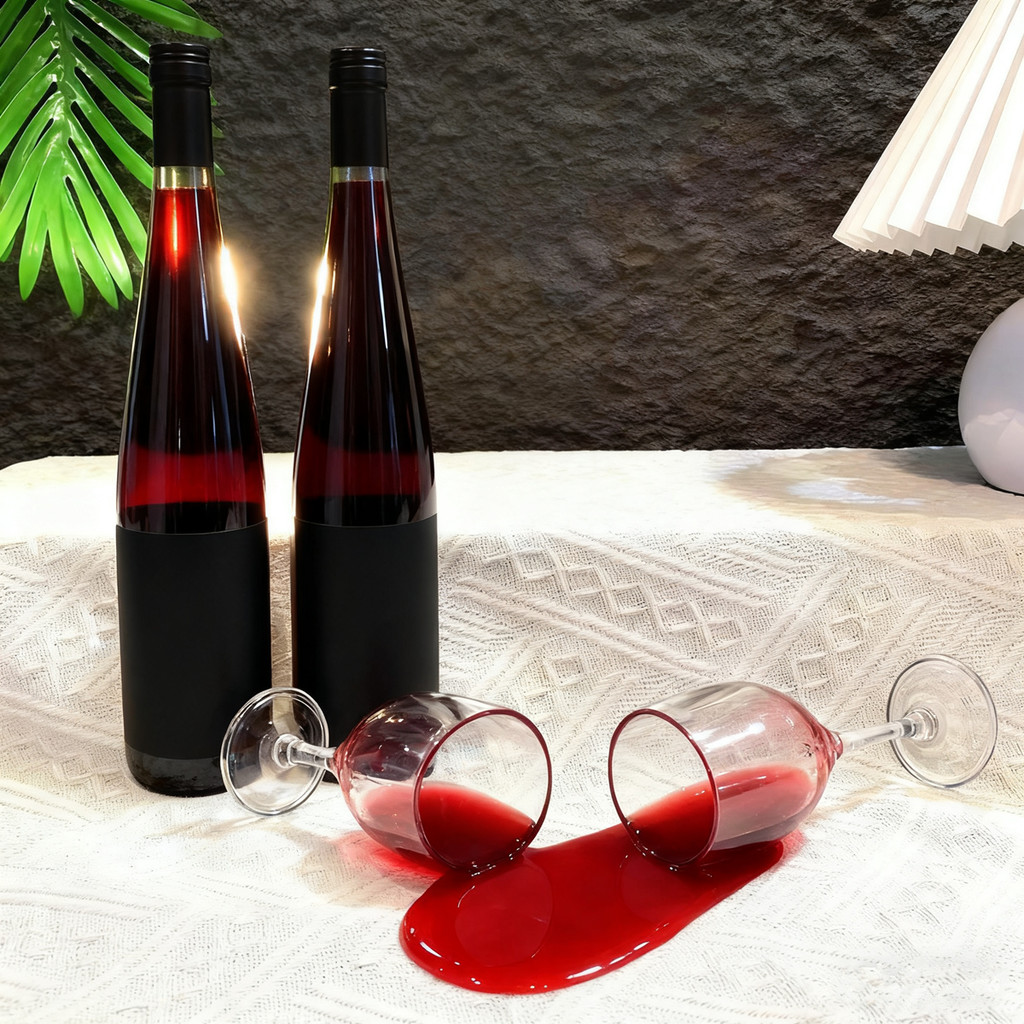 Jual Funny Fake Knocked Over Wine Glass Prank Realistic Novelty Home ...