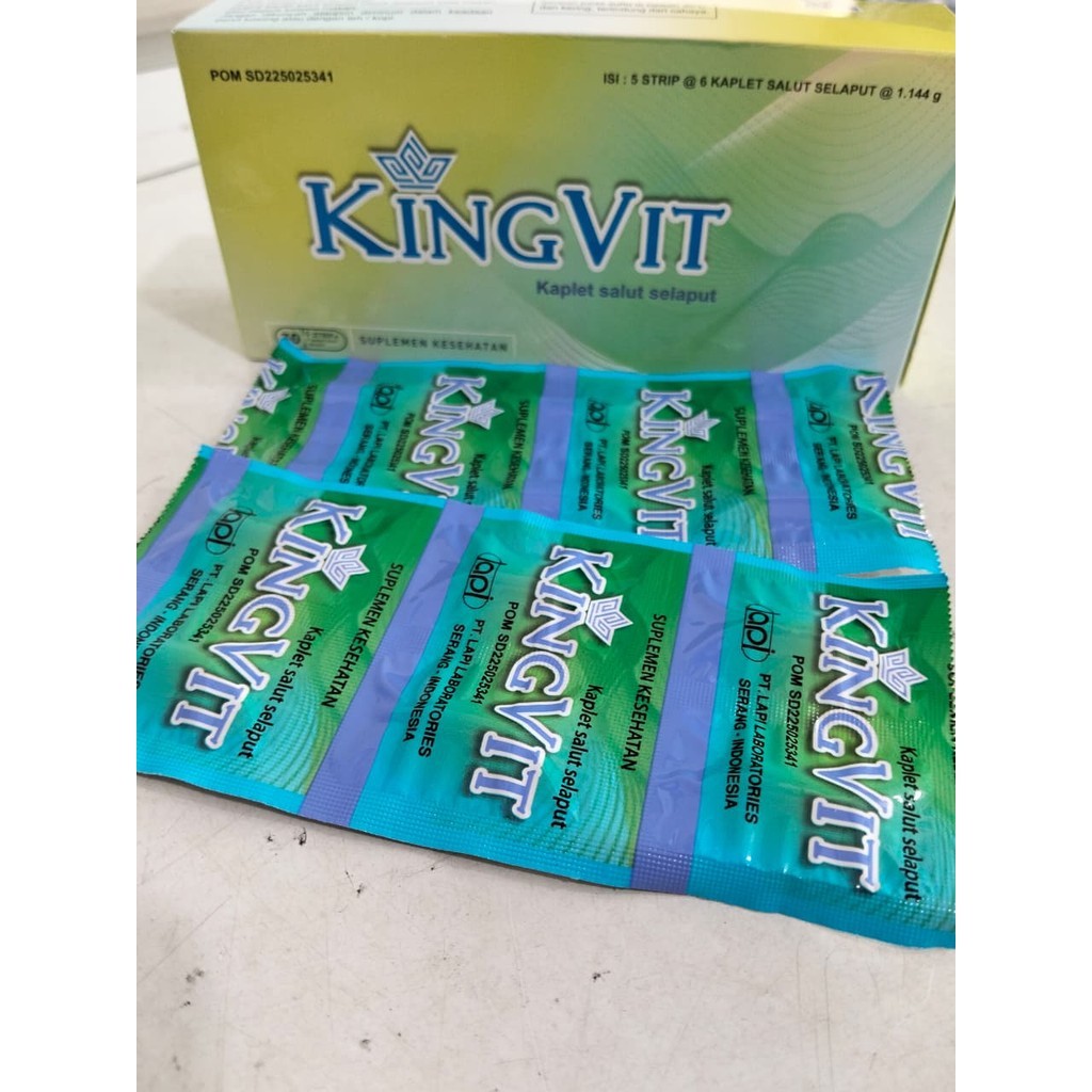 Jual Kingvit Strip isi 6 tablet & box isi 30 tablet | Shopee Indonesia