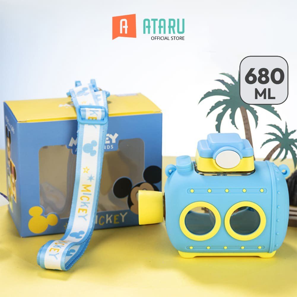 Jual Ataru Botol Minum Plastik Mickey 680 ml - Biru Tumbler Botol Air ...