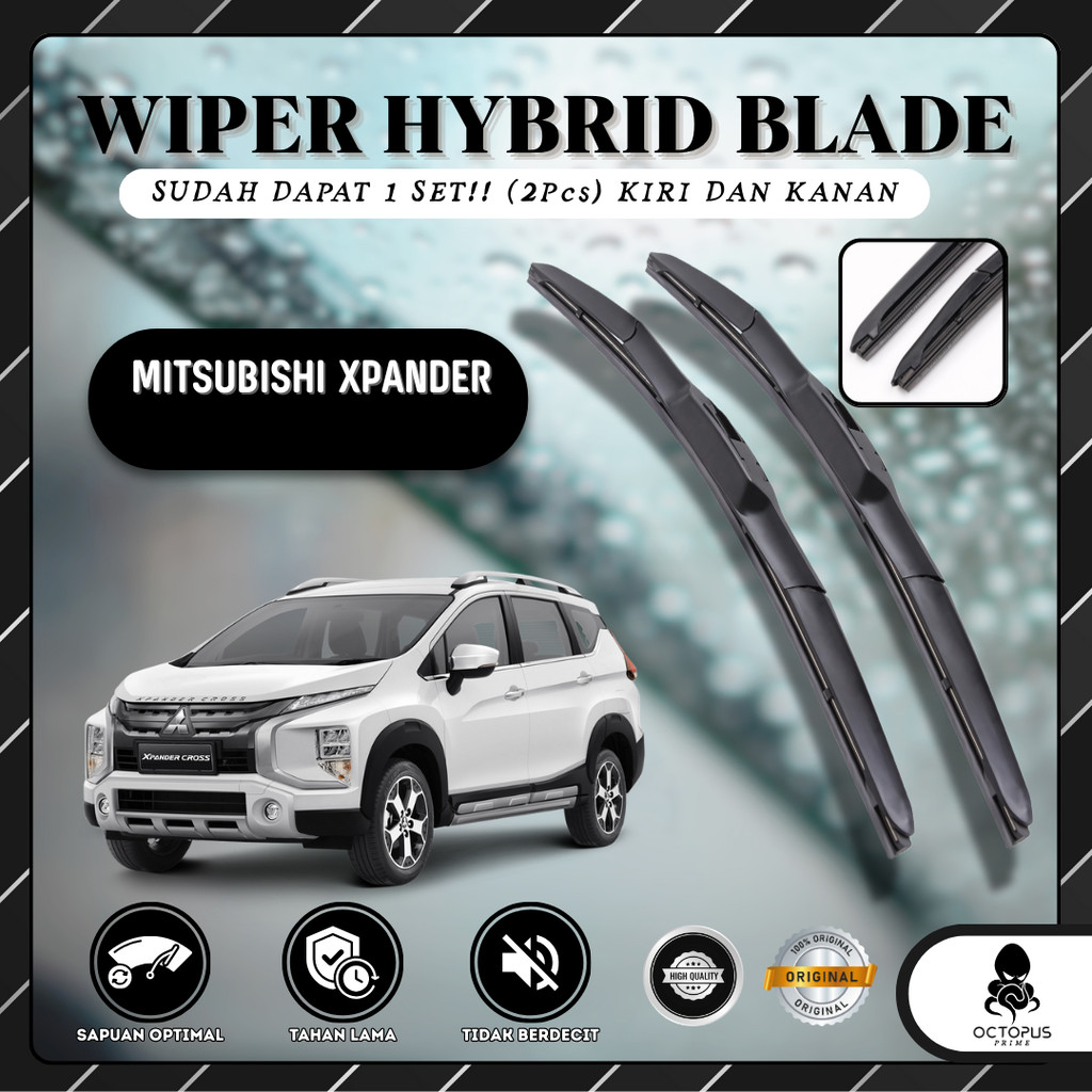 Jual Wiper Hybrid Blade Mobil Xpander ALL Wifer Kaca Depan Frameless ...