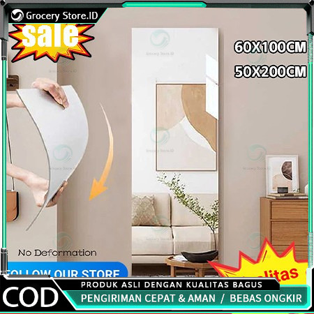 Jual 60*100CM 50X200CM Mirror Stiker Dinding /Sticker Tempel / Cermin ...