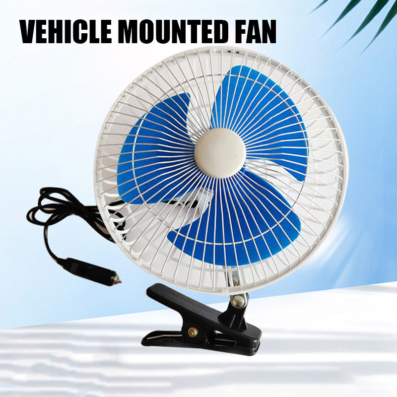 Jual 12/24V Car Mini Fan Low Noise Strong Wind Car Air Conditioning 180 ...