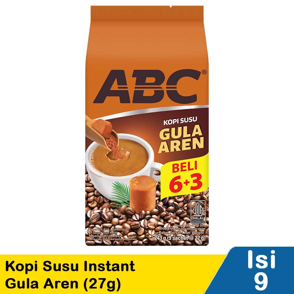 Jual ABC KOPI SUSU INSTANT GULA AREN 10/9x27g | Shopee Indonesia