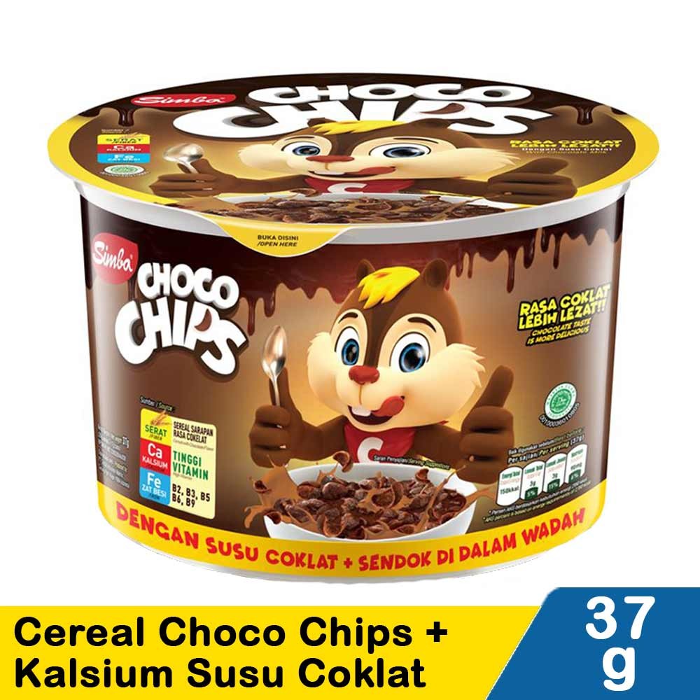 Jual SIMBA CEREAL CHOCO CHIPS + KALSIUM SUSU COKLAT 34g | Shopee Indonesia