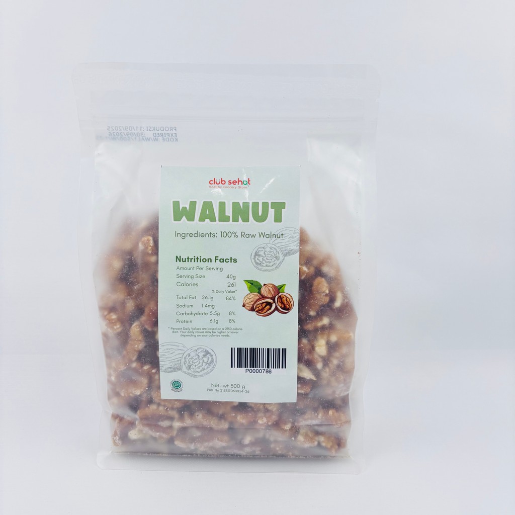 Jual Walnut Premium Club Sehat 500Gr – Kacang Walnut Mentah Superfood ...