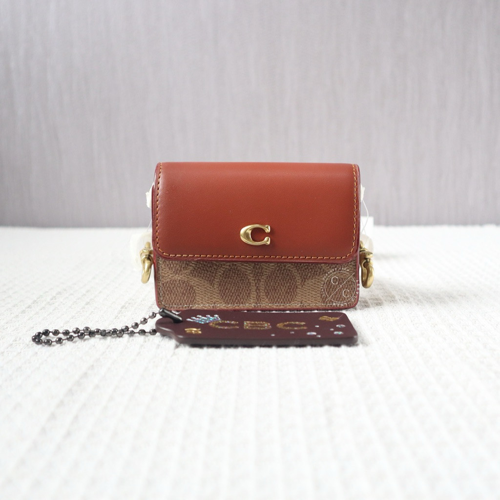 Jual CBC - Essential Half Flap Card Case In Colorblock Signature Canvas ...