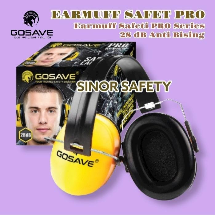Jual promo EARMUFF GOSAVE SAFETY PRO Series Premium 28db Penutup ...