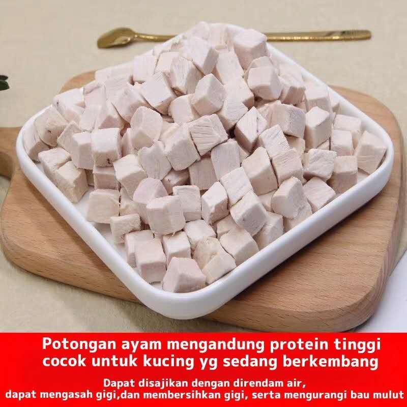 Jual PETshop158 - Makanan Kucing Kering Freeze Dried Chicken Cubes ...