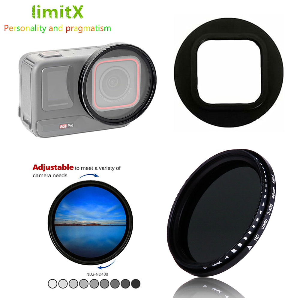 Jual Variable ND Filter ND2-400 ND1000 Neutral Density & Lens Adapter ...