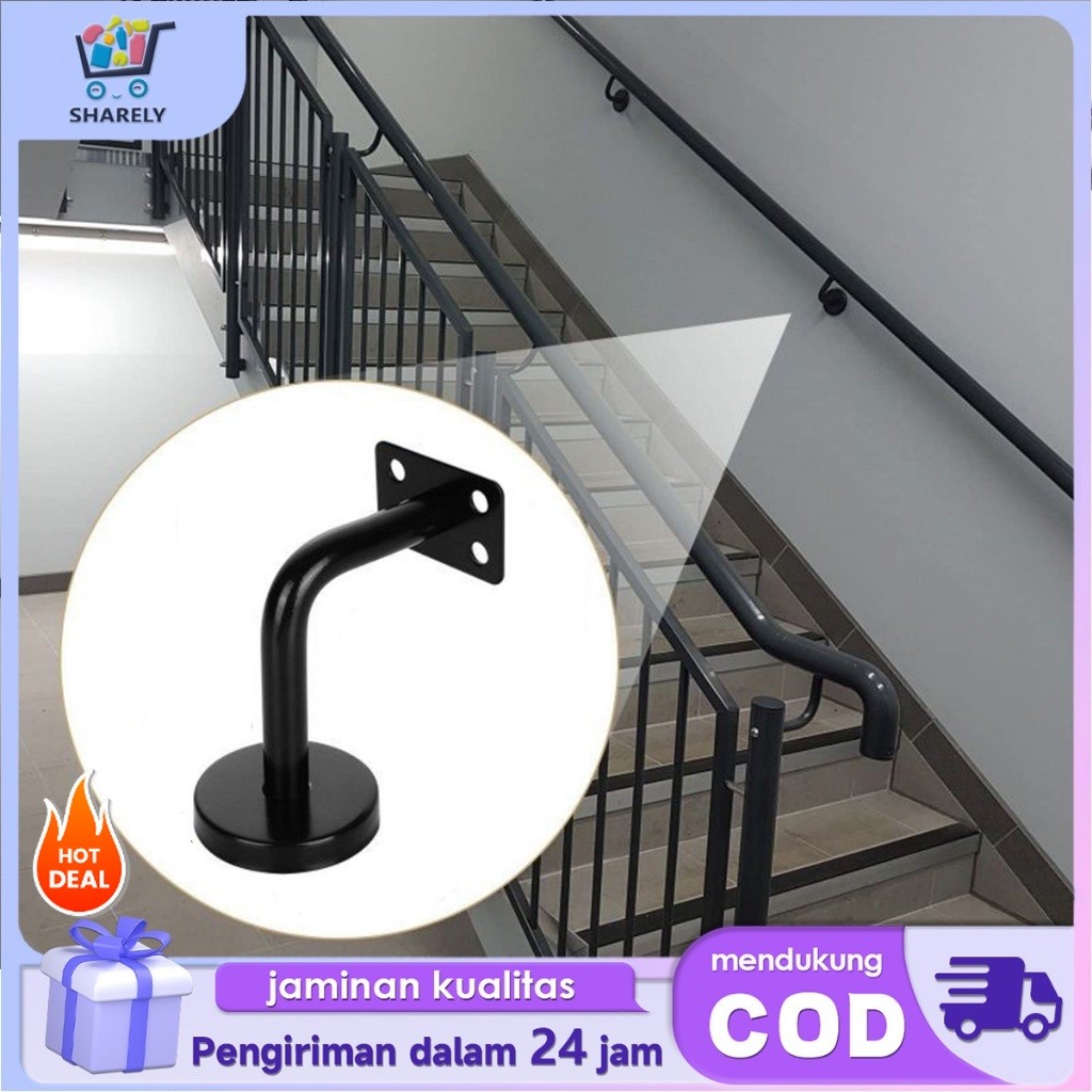 Jual Bracket Handrail Penyangga Rail Tangga Stainless Flat Stair ...
