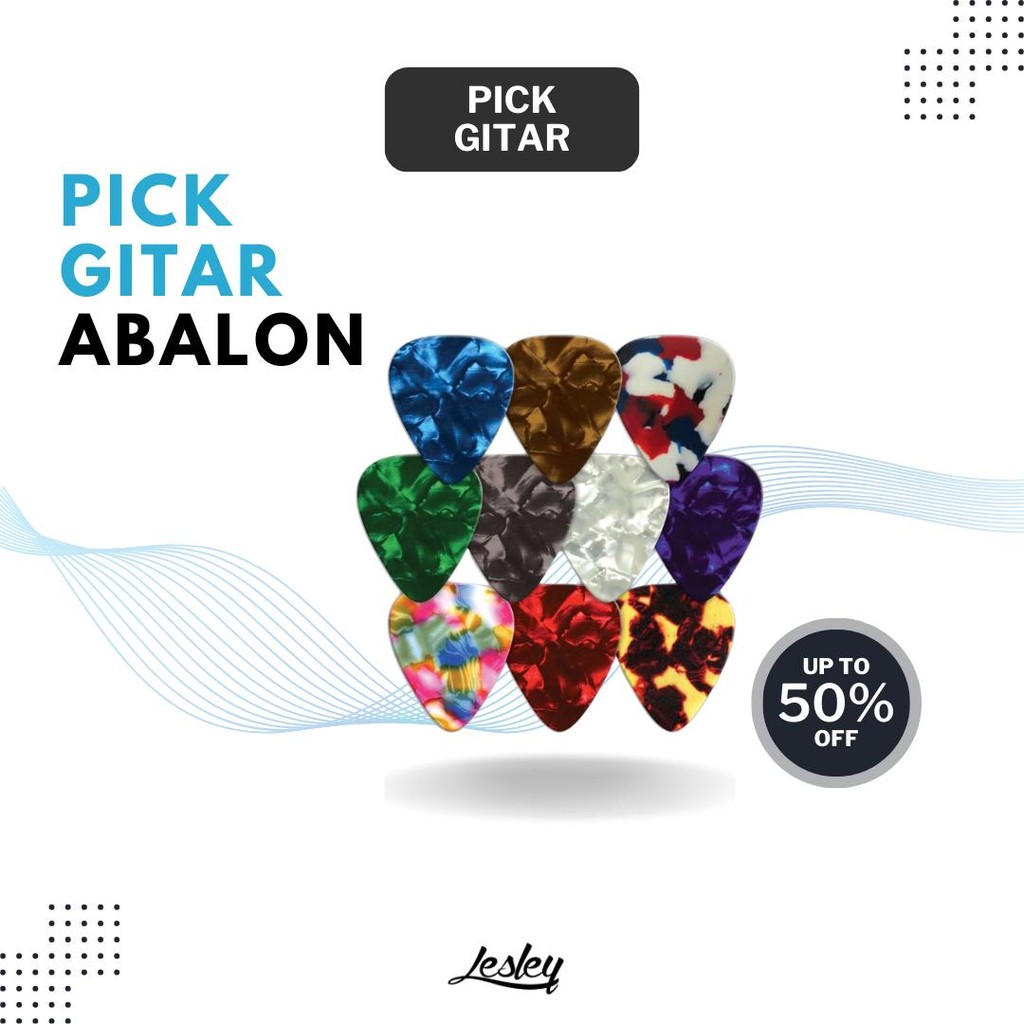 Jual Lesley PICK GITAR AKUSTIK ELEKTRIK Abalon - Standar & Kerang ...