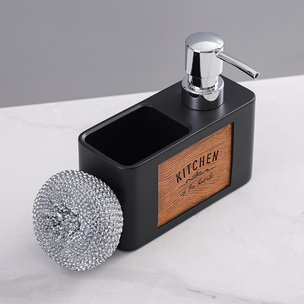 Jual Mercury - free Resin Soap Dispenser with Scouring Pad Kitchen ...