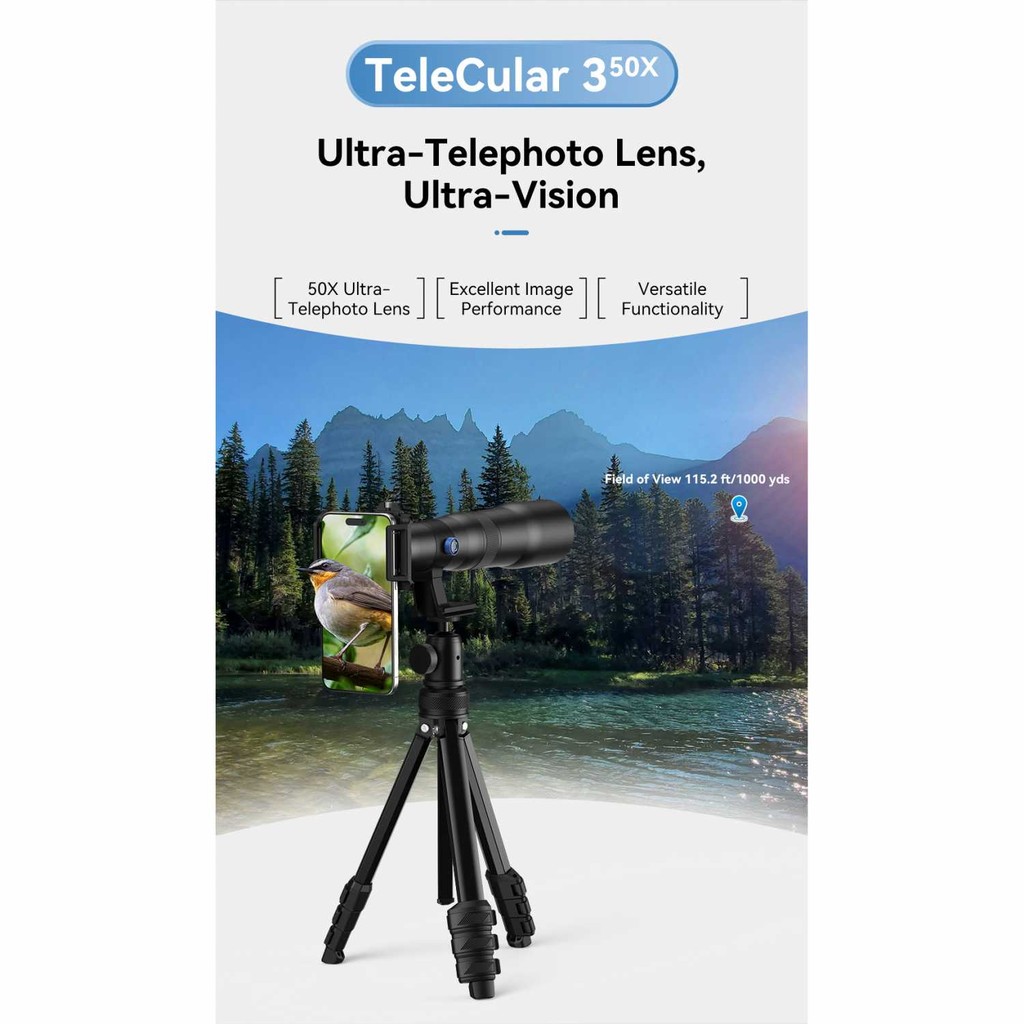 Jual APEXEL Lensa Tele Smartphone Monocular Telephoto 50X with Tripod ...