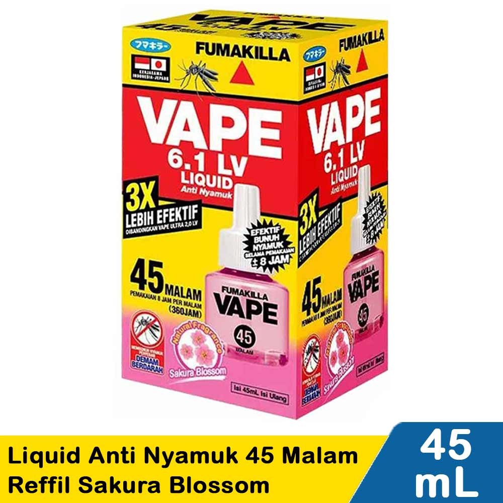 Jual VAPE LIQUID ANTI NYAMUK 45MALAM REF SAKURA BLOSSOM 45mL | Shopee ...