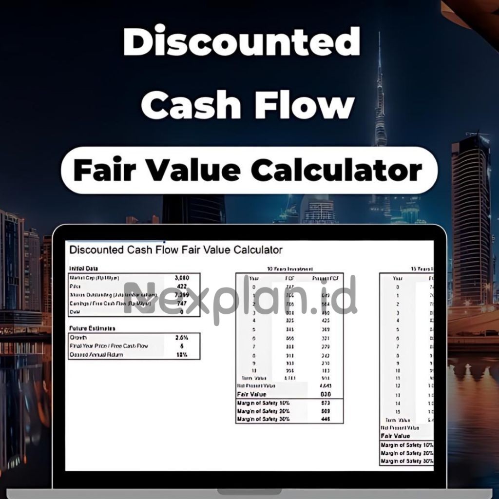 Jual Kalkulator Nilai Wajar Saham DCF : Hitung Intrinsic Value Otomatis ...