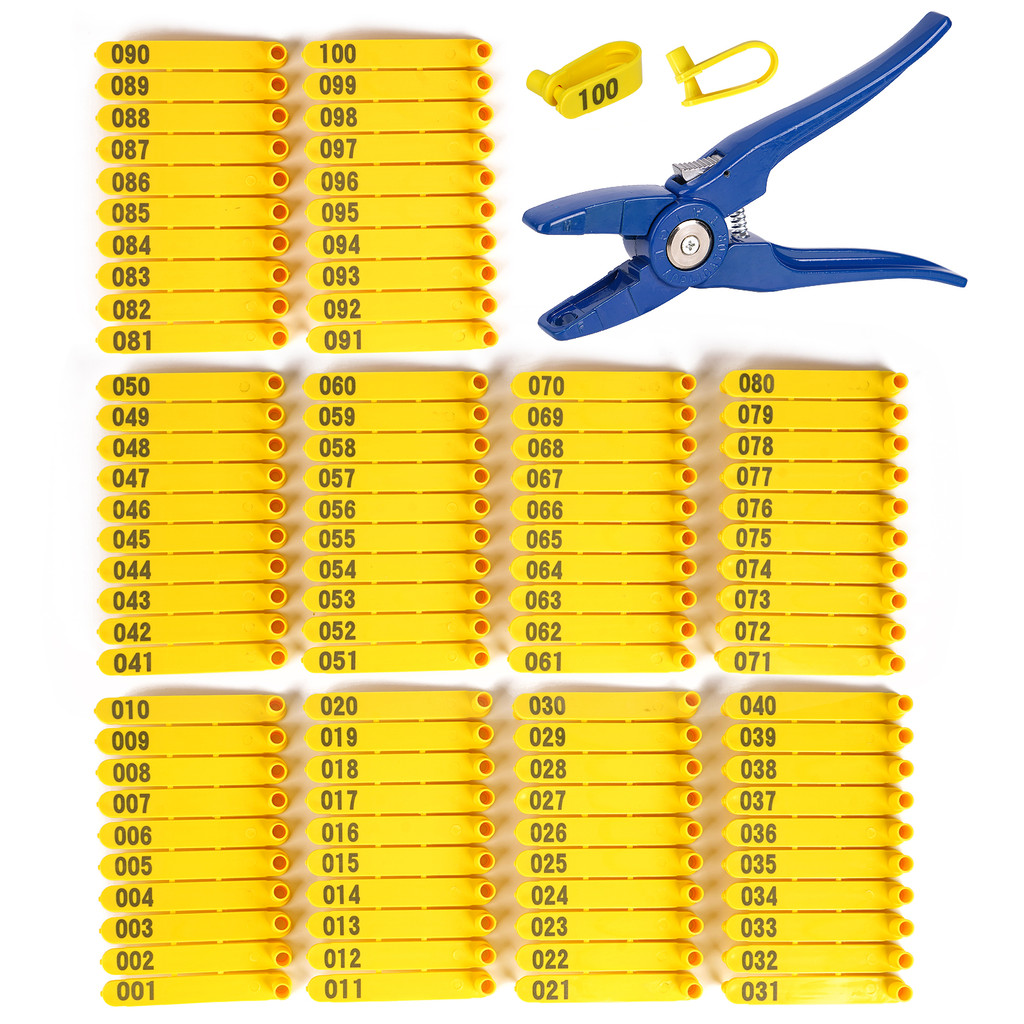 Jual Farm Animal Ear Tag Pliers Dog Rabbits Sheep Ear Tags One-piece ...