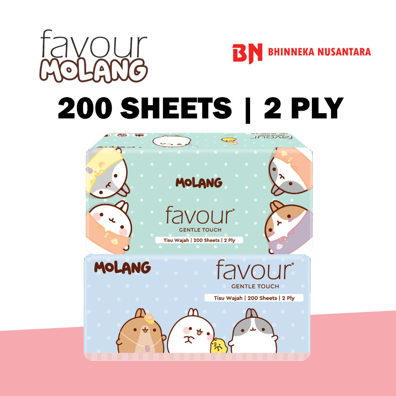Jual Favour Molang Tissue 200 Sheets | Shopee Indonesia