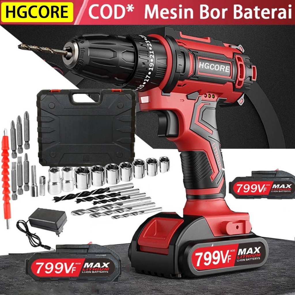 Jual WOLDANSHOP 899VF Mesin Bor Bor Baterai Bor Listrik Bor Tanpa Kabel ...