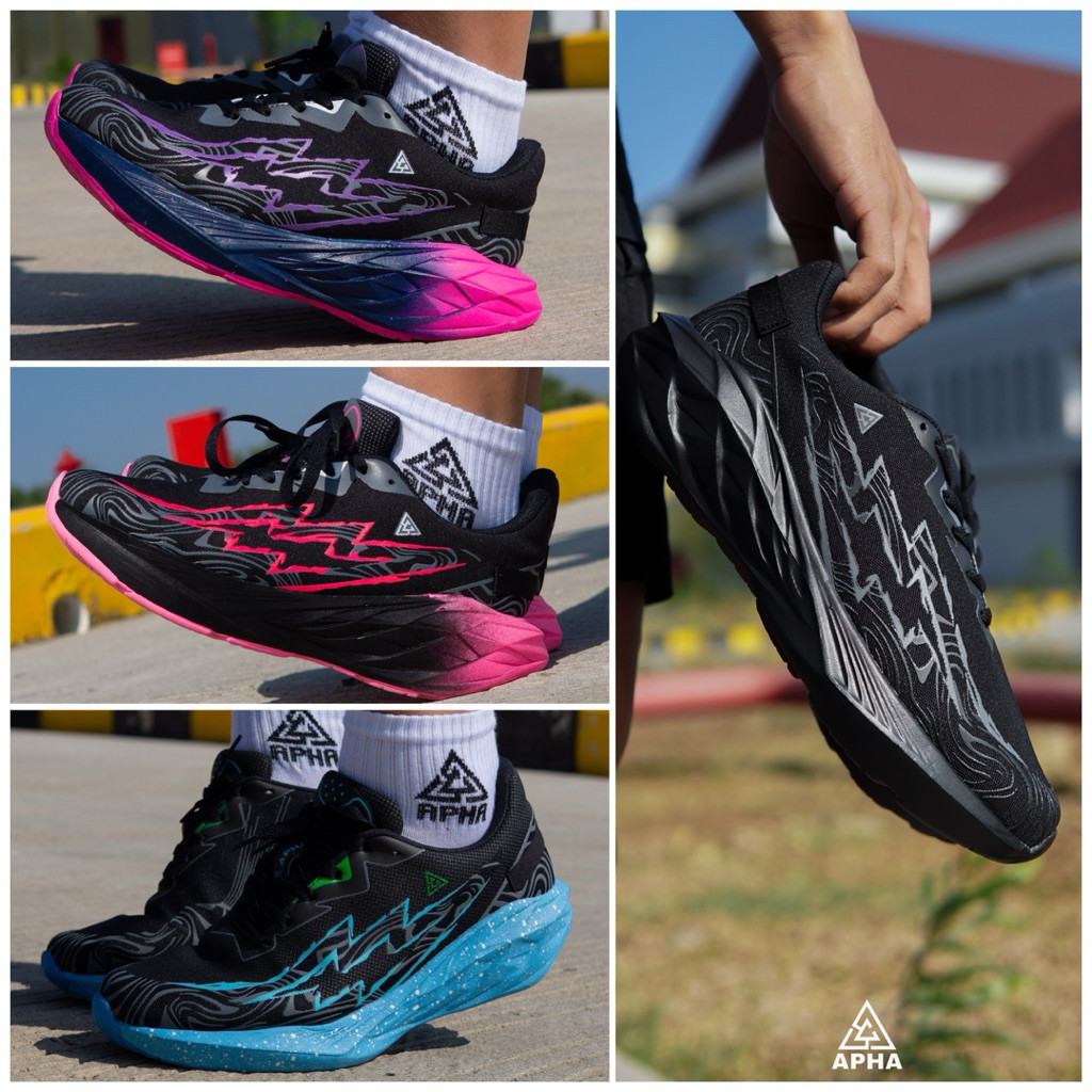 Jual SLIDEBAR Apha - Sepatu Running Apha DarkVolt - Sepatu Lari ...