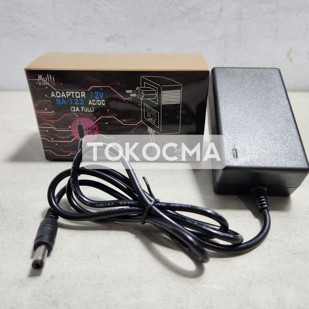 Jual Multi Adaptor 12V 3A FULL Murni Konektor Jack Charger Power Supply ...