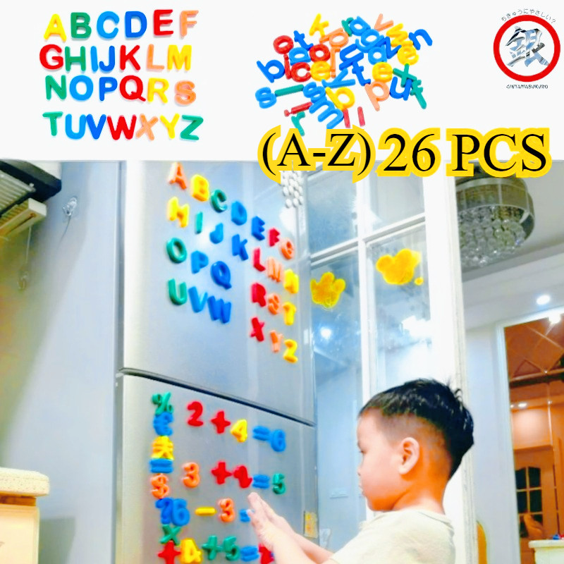 Jual (26PCS/Set Lengkap A-Z)Mainan Edukasi Magnetik 26 Huruf/Mainan ...