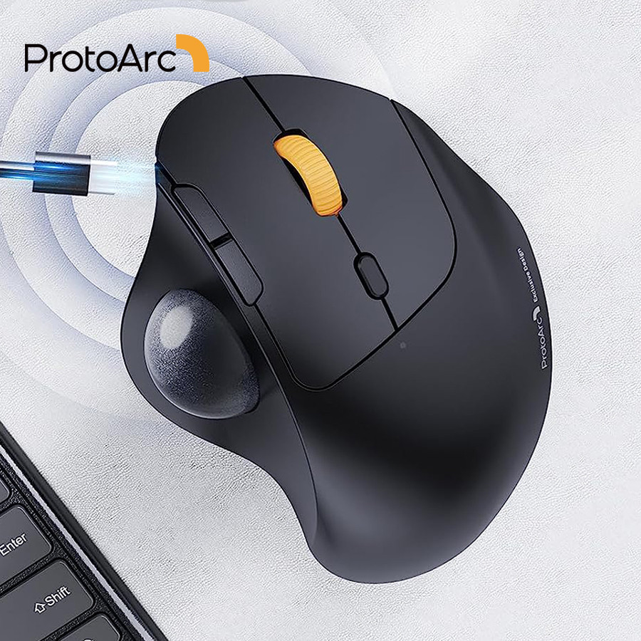 Jual ProtoArc Wireless Trackball Mouse 2.4g Ergonomic Rollerball Mouse ...