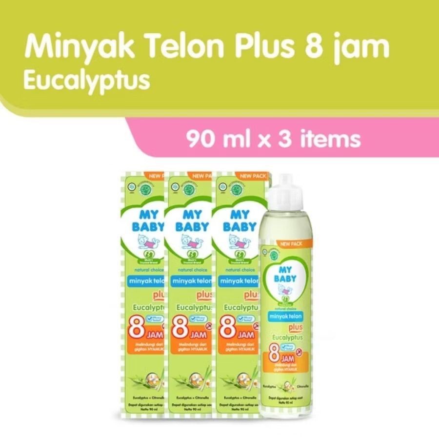 Jual 3 PCS My Baby Minyak Telon Plus 90 ML Eucalyptus & Lavender Paket Hemat 3 Pcs 90 ml ...
