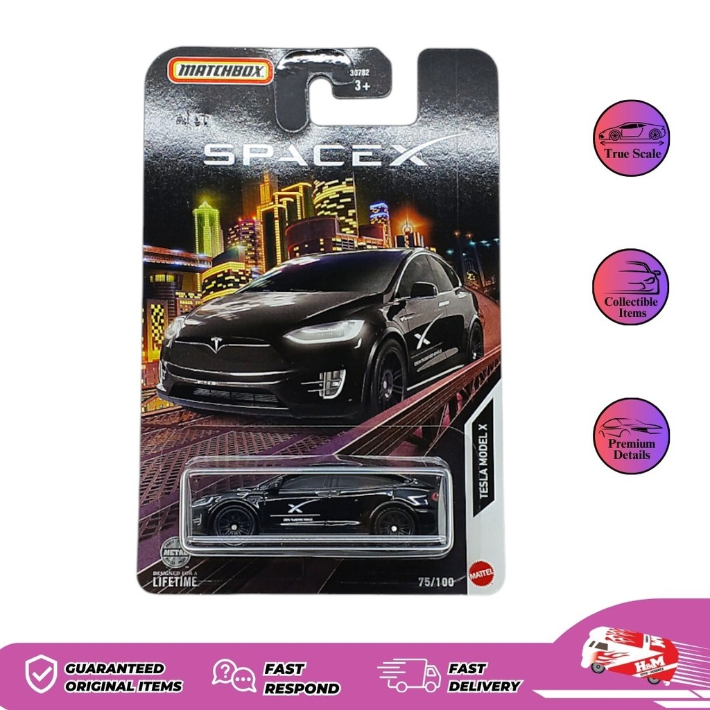 Jual Matchbox Tesla Model X SpaceX - 30782-93AM | Shopee Indonesia