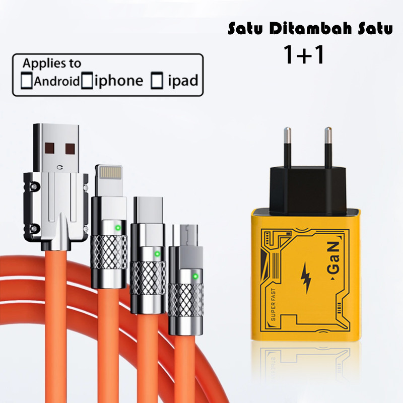 Jual Kabel data dan charger kombinasi, kabel data satu banding tiga ...