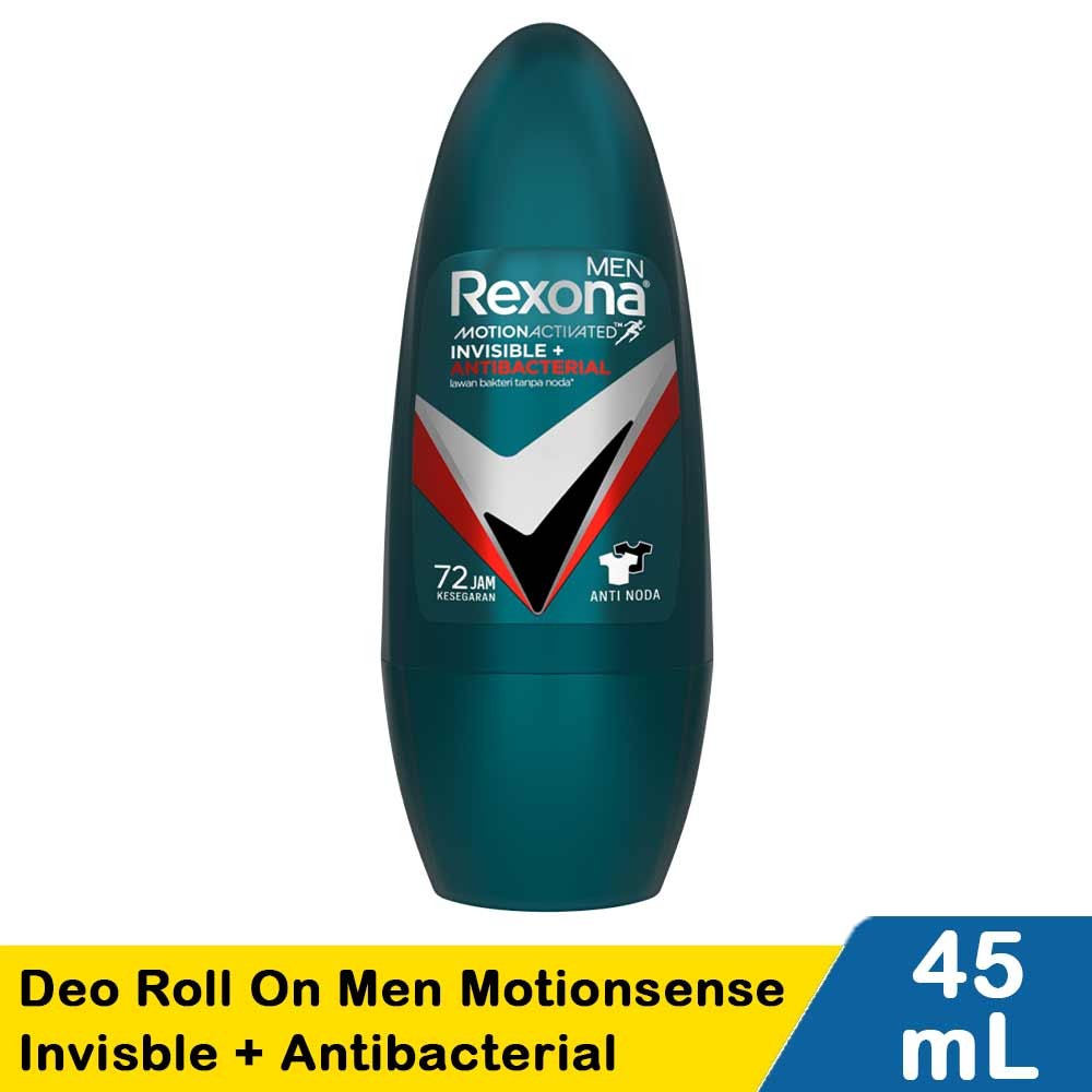 Jual REXONA DEO ROLL ON MEN MOTIONSENSE INVSBL+ANTIBACT 45mL | Shopee ...