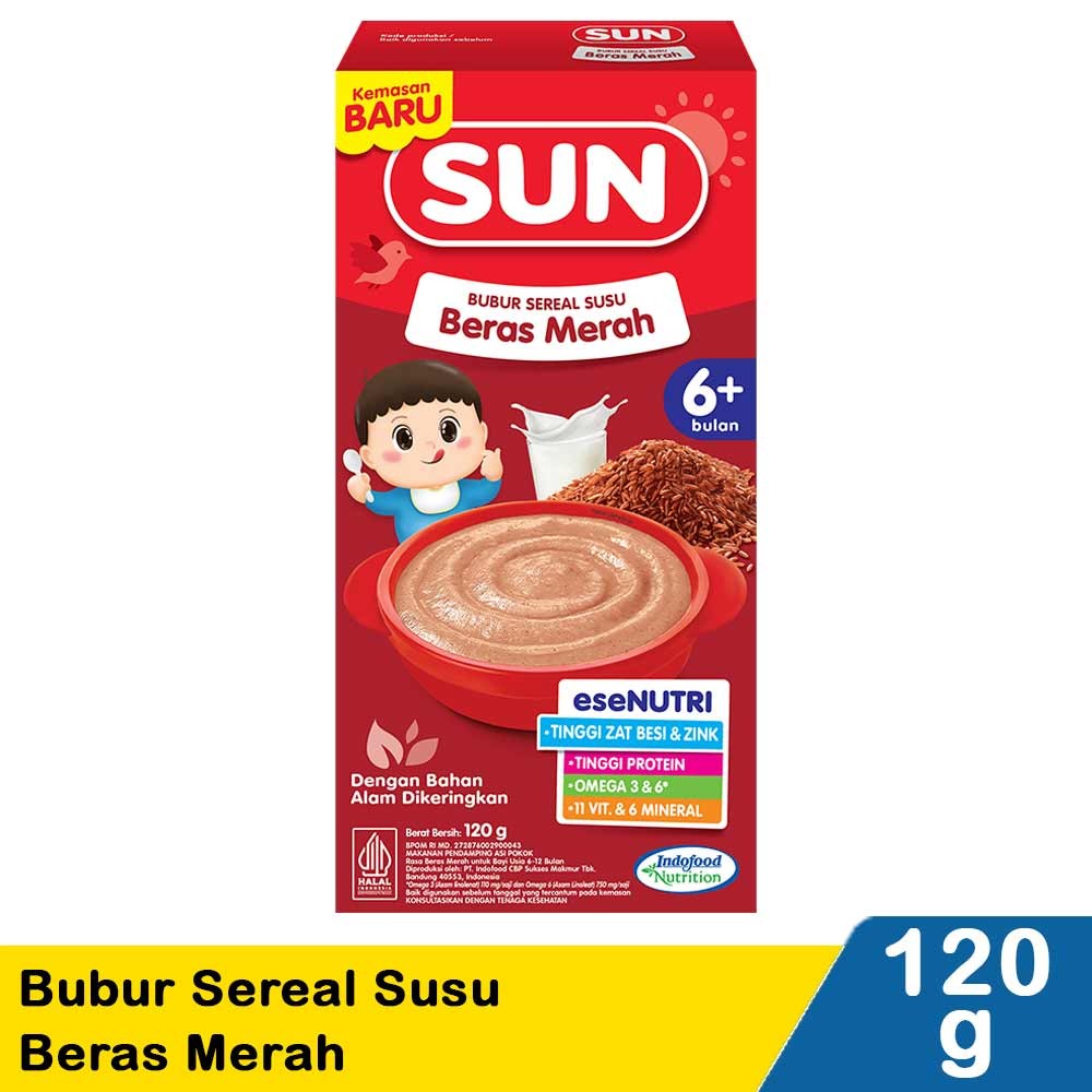 Jual SUN BUBUR SEREAL SUSU BERAS MERAH 120g | Shopee Indonesia