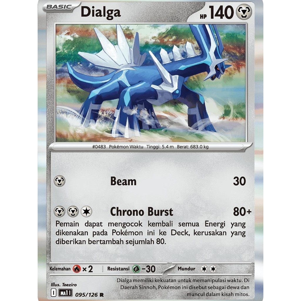 Jual TCG DIALGA 095/126 MA1 Evolusi Mega KARTU CARD POKEMON INDONESIA ...