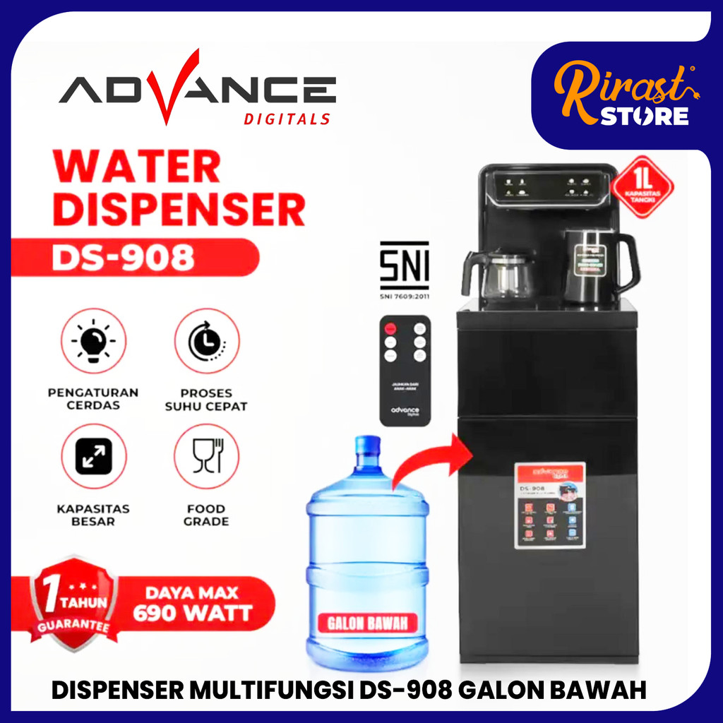 Jual RIRAST - ADVANCE SMART DISPENSER MULTIFUNGSI DS-908 GALON BAWAH ...
