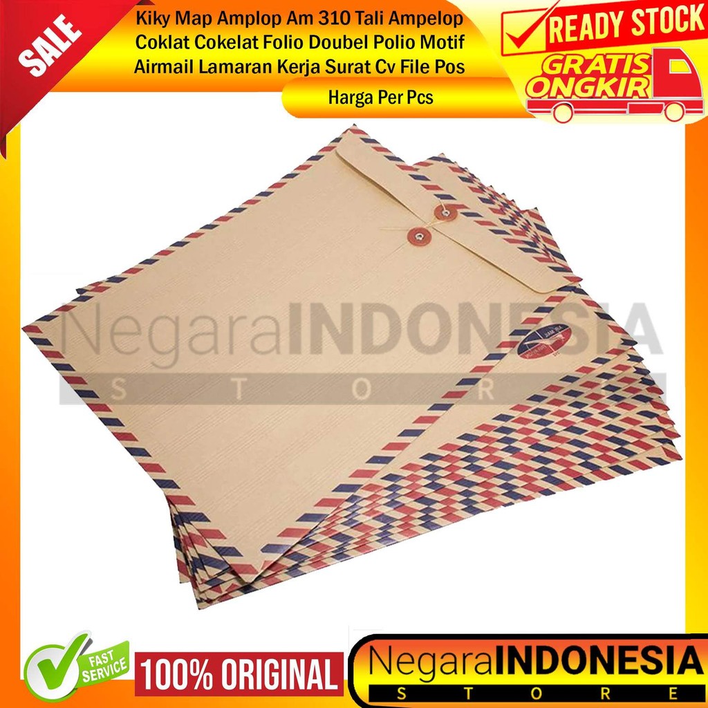 Jual Kiky Map Amplop Motif Airmail Lamaran Kerja Am 310 Tali Ampelop ...