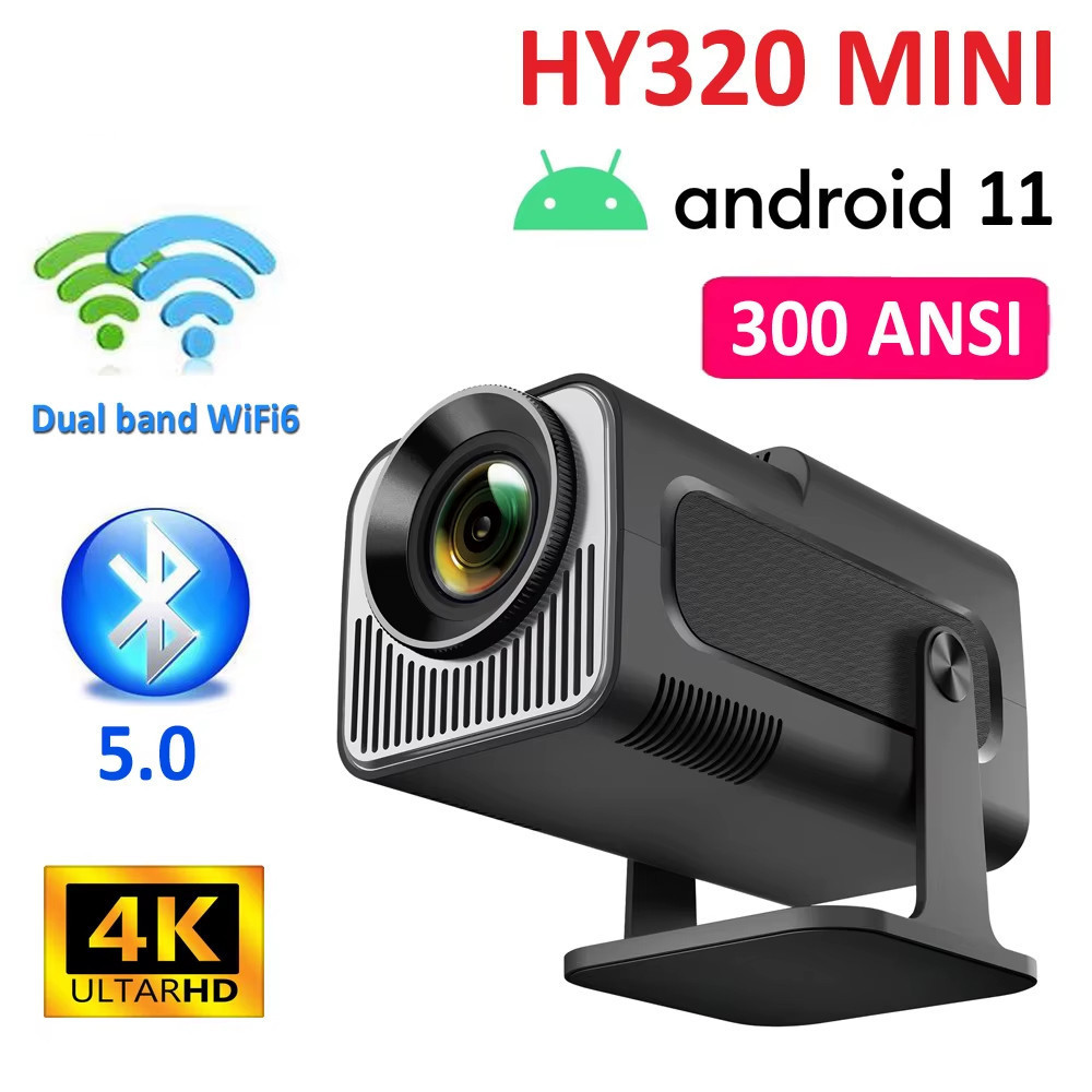 Jual Proyektor Mini HY320 720P/4K Android 11 - 300 ANSI (Cahaya Terang ...
