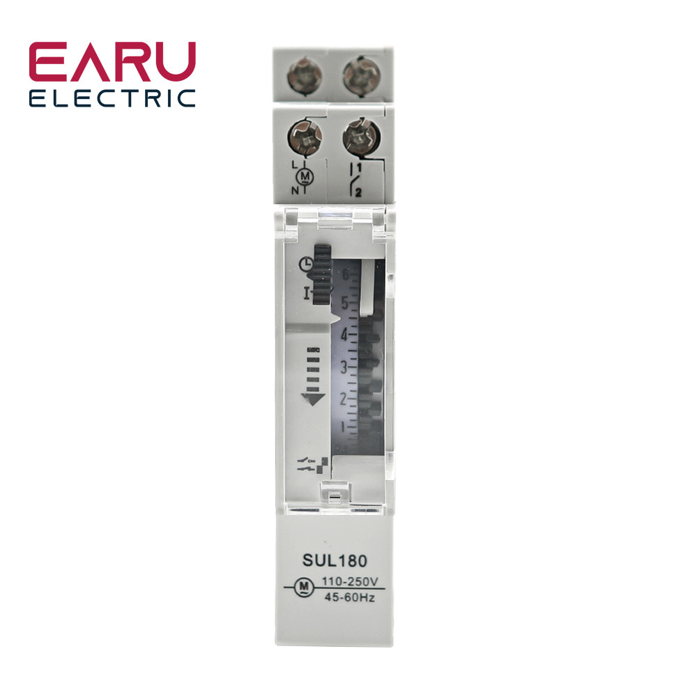 Jual SUL180A 15 Minutes Mechanical Timer 24 Hours Programmable Din Rail ...