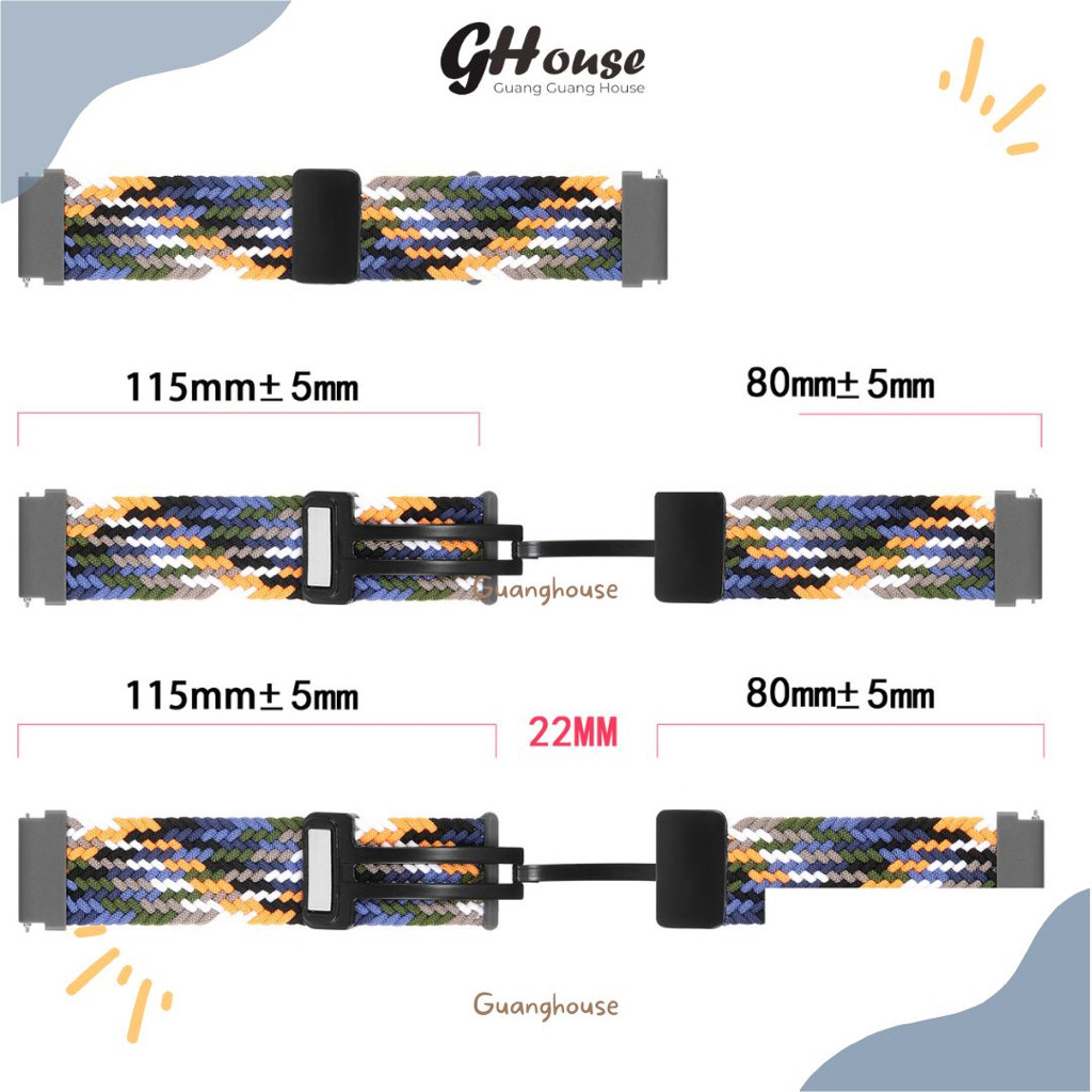 Jual Strap Aolon Curve / GTR / GTS /GTR 3 / Huawei Watch GT 5/4 Nylon ...