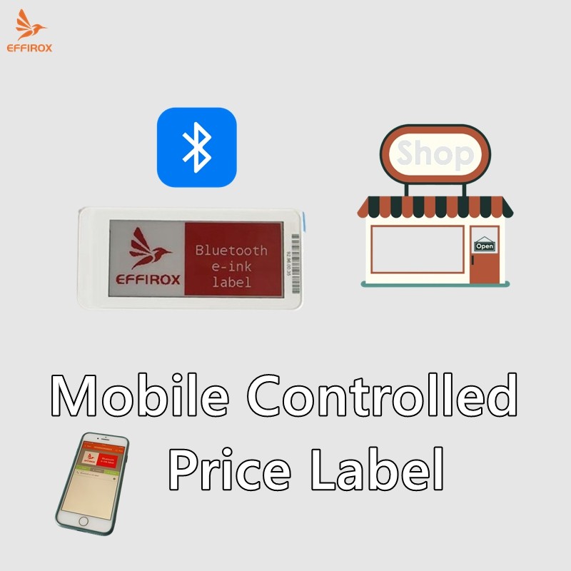 Jual 2.9 Inch Mobile Controlled Epaper Price Tag BLE Electronic Shelf Label with Bluetooth E ink ...