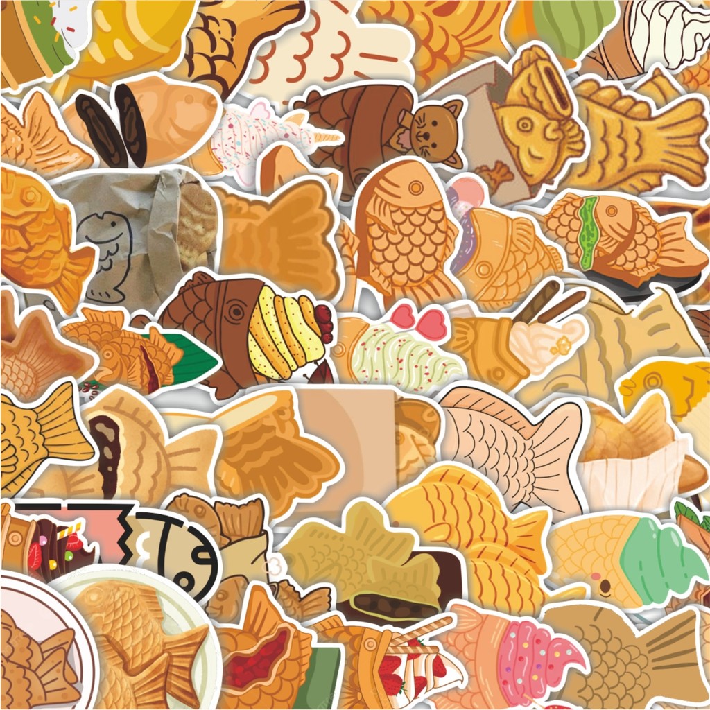 Jual Stiker Cutting Pack Stiker Bungeoppang Cartoon Isi 100Pcs Series ...