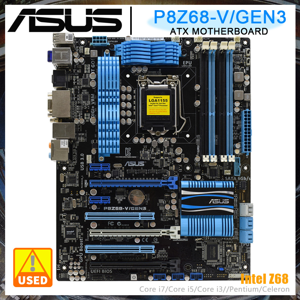 Jual ASUS P8Z68-V/GEN3 Motherboard LGA 1155 Support i5-3570K i5-3470 i7 ...