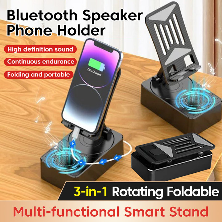 Jual Phone Holder 3 in 1 Wireless Auo Bluetooth Speaker Adjustable ...