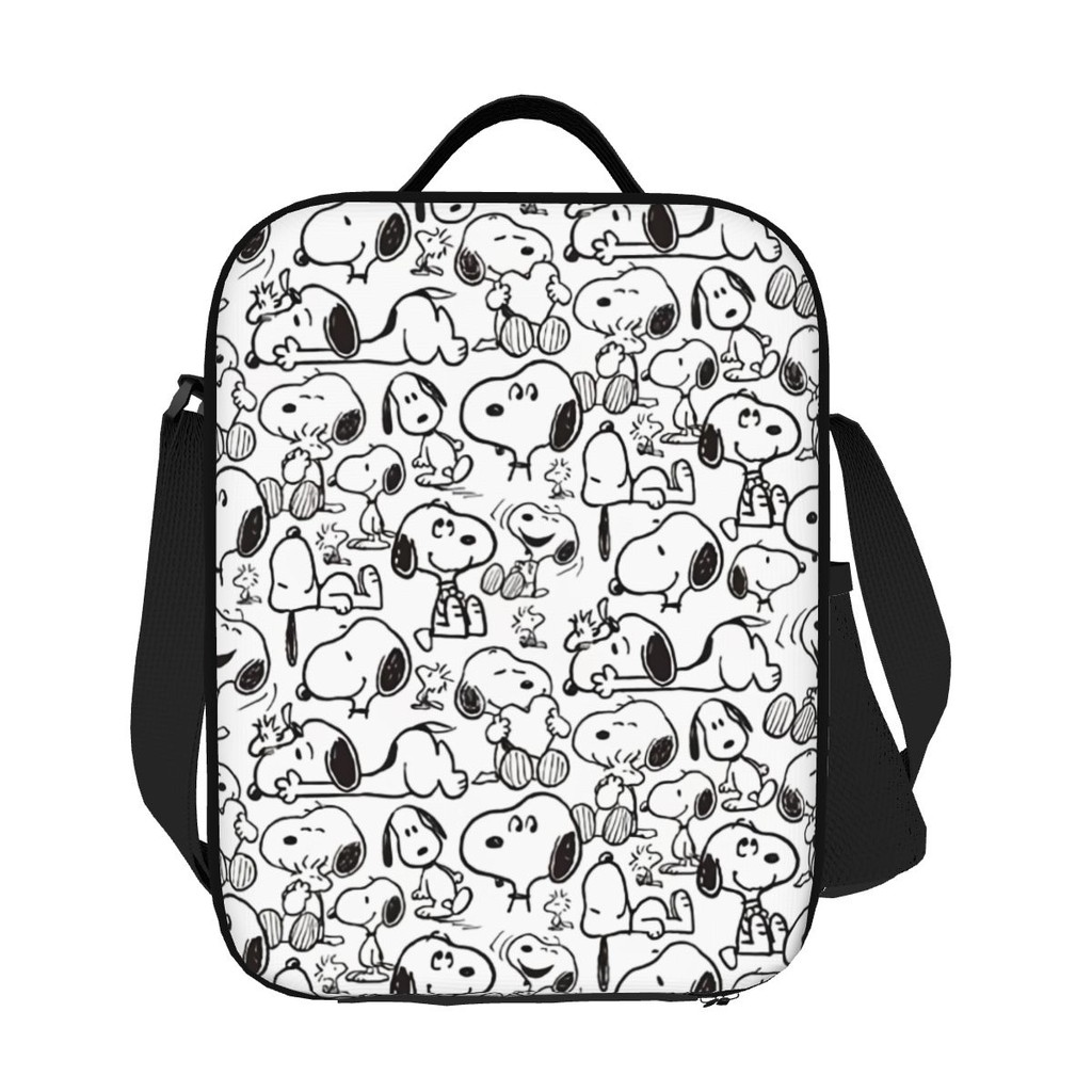 Jual Custom Snoopy Smile Giggle Lunch Bag Men Women Warm Cooler ...