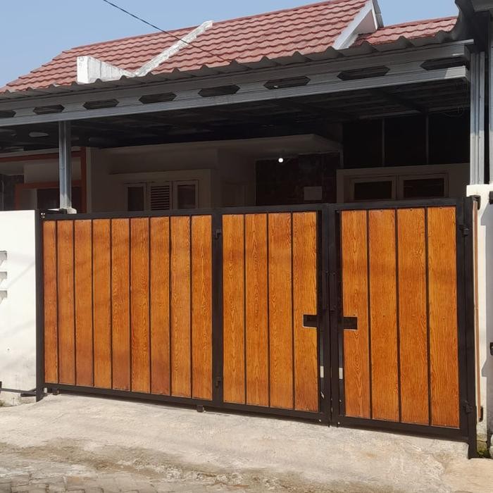Jual Pagar Rumah Minimalis Besi Hollow Galvanis 4x6 Pintu Gerbang GRC ...